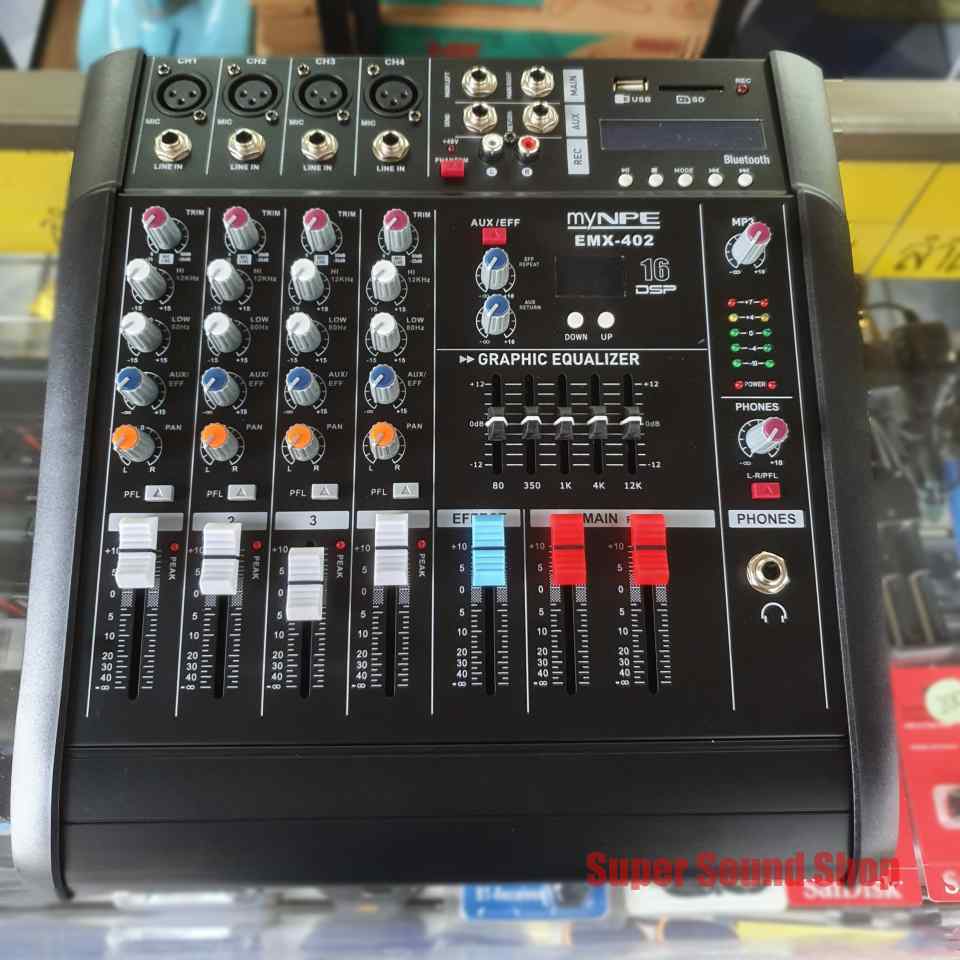 MYNPE EMX-402 powermixer 250วัตต์ x2 บลูทูธ EMX402 EMX402 MY NPE POWER MIX เพาว์เวอร์มิกซ์ เพาว์ ...