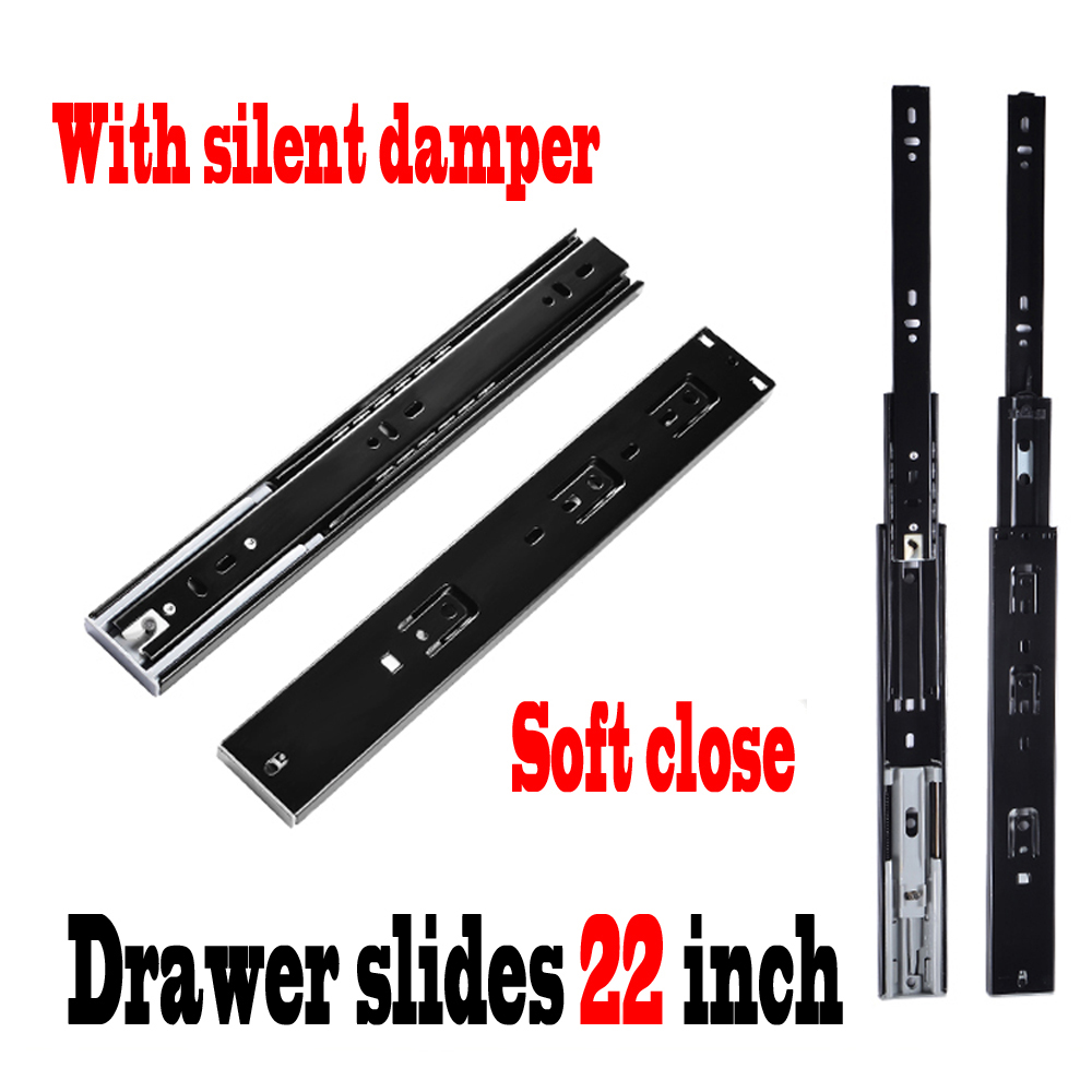 Soft close Drawer Guide Heavy Duty Drawer Full Extension Steel Drawer ...