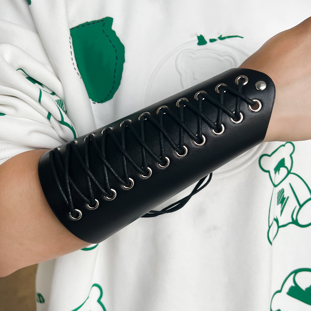 Medieval Viking Pirate Leather Bracers Knight Warrior Arm Cuff Armor ...