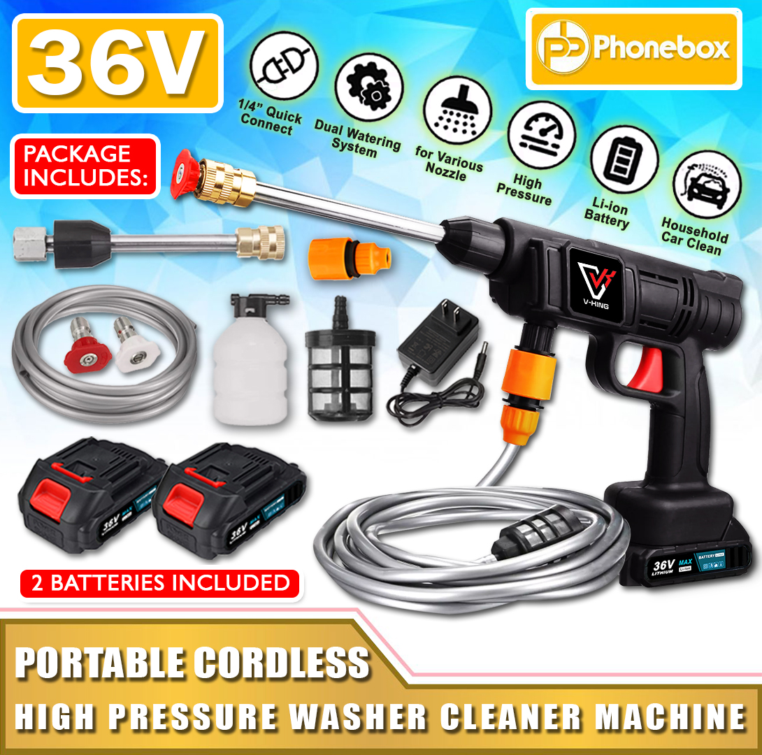 PHONEBOX 21V 24V 48V 88V Portable High Pressure Washer Machine 15A ...