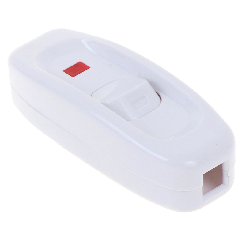 【TopazTrove】1Pcs White Black Bedside Lamp Switch AC 250V 10A Inline ON ...