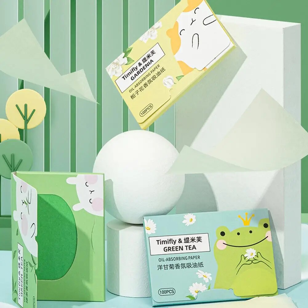 100pcs Facial Absorbent Paper Face Wipes Matcha Anti-grease Paper Oil ...