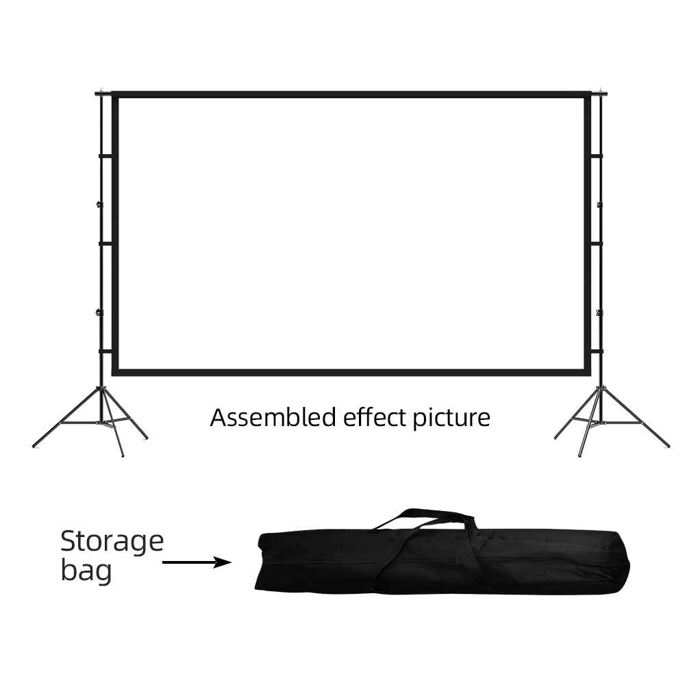Foldable 16:9 Projector 100 120 150 inch White Outdoor Projection ...