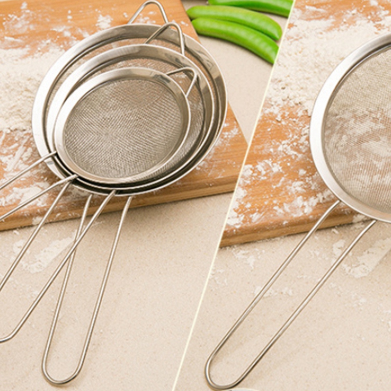 Set of 3, Stainless Steel Wide-Edge Twill Oil Grid Colander, Kitchen ...