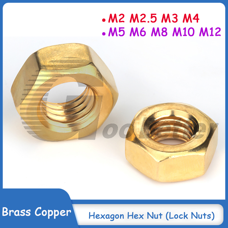 5/10/20pcs Brass Copper Hex Nut M2 Hexagon Nuts | Daraz.lk