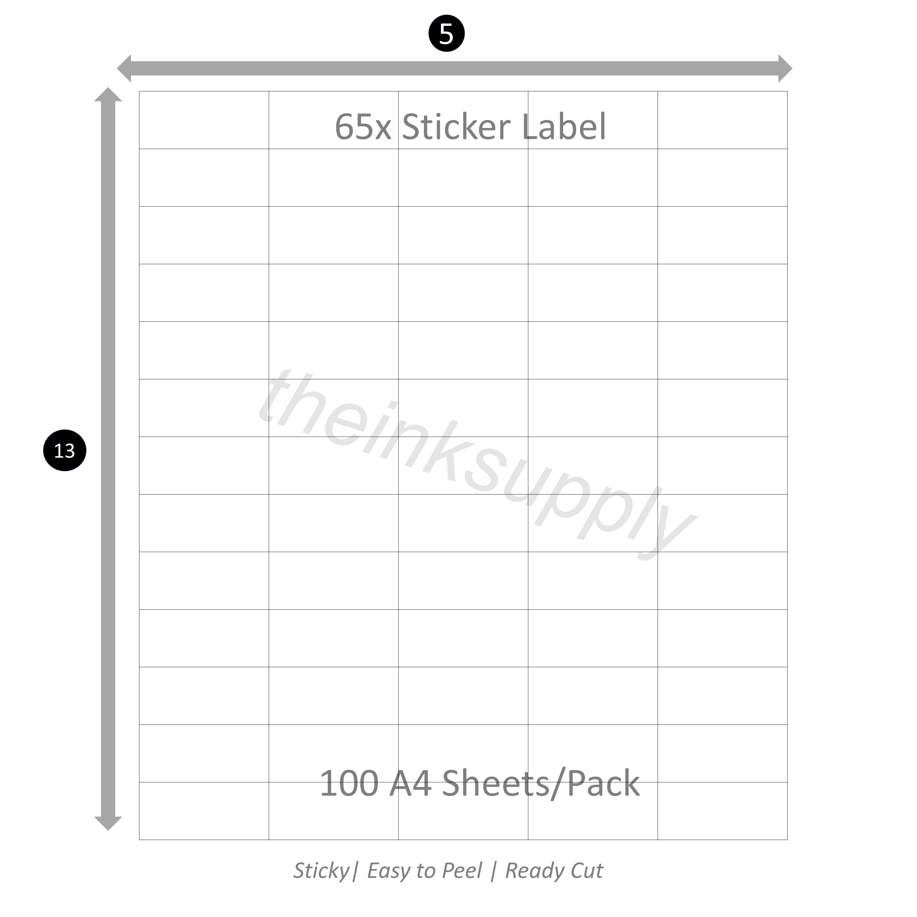 [15 Sizes] A4 Matt Adhesive Label Sticker Paper for Inkjet Laser ...