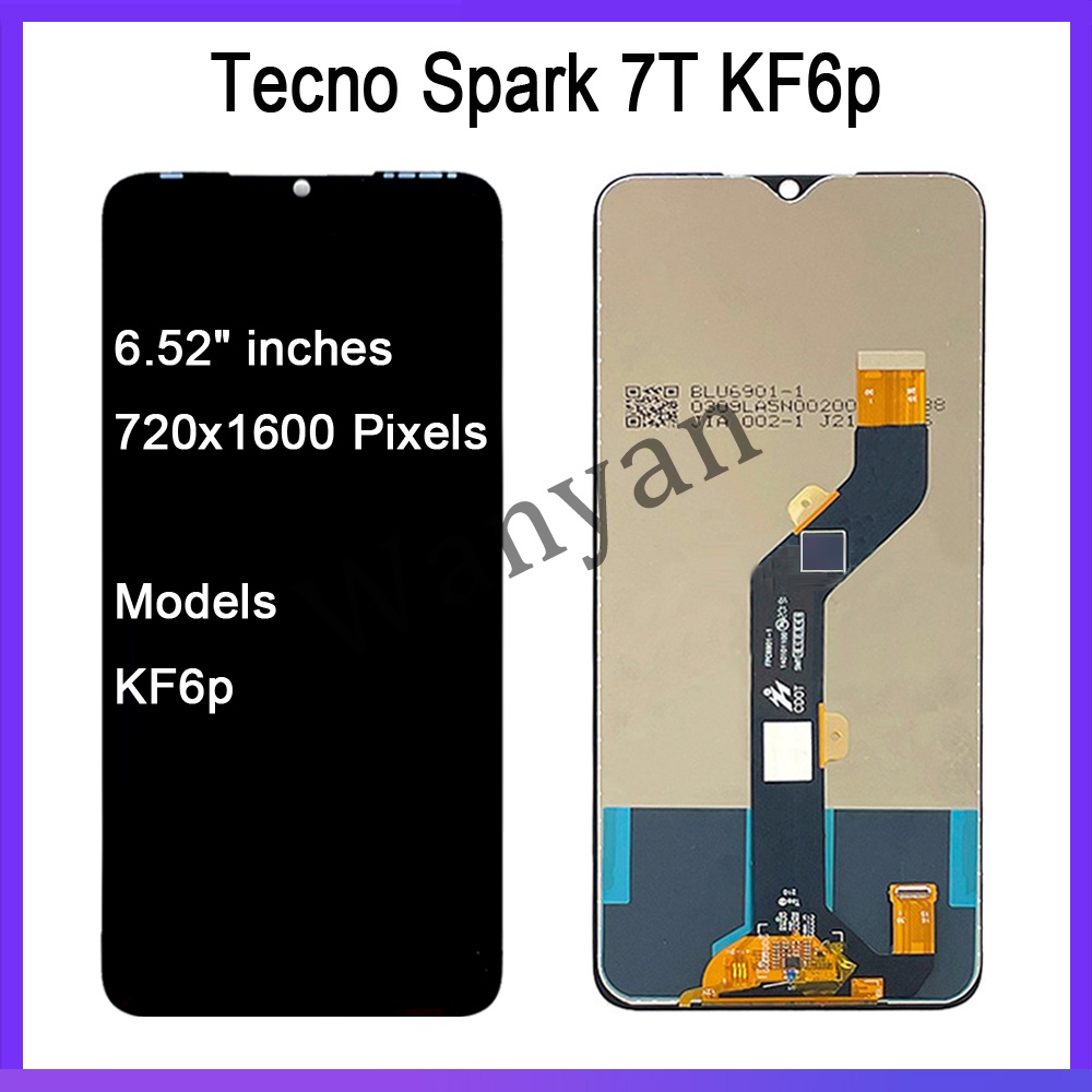 Tecno Spark 7 Spark 7T KF6p Spark 7 Pro KF8 LCD Display Touch Screen Digitizer Replacement ...