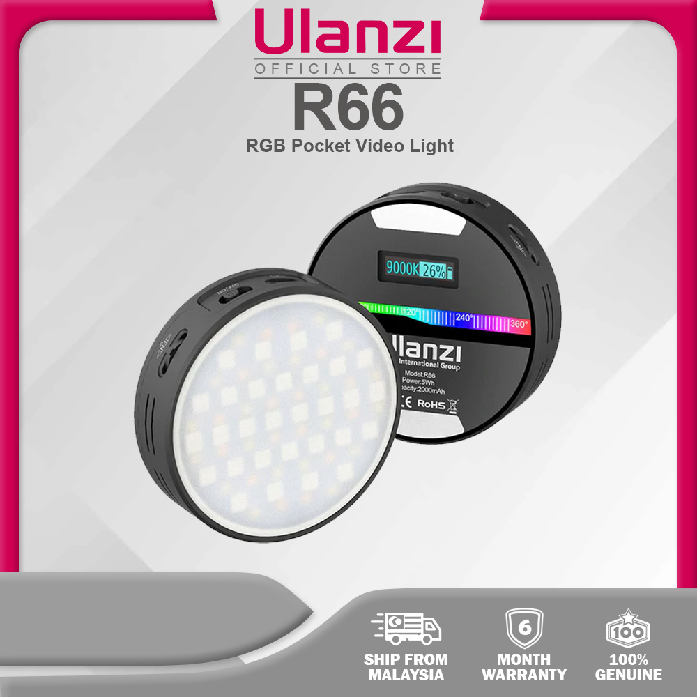 Ulanzi R66 RGB Pocket Video Light | Lazada