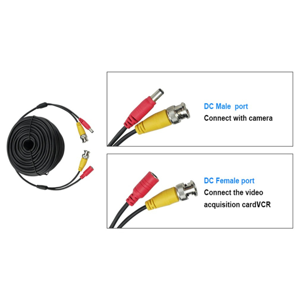 1 Piece Extension BNC Cable DC Coaxial Connector Security CCTV BNC ...