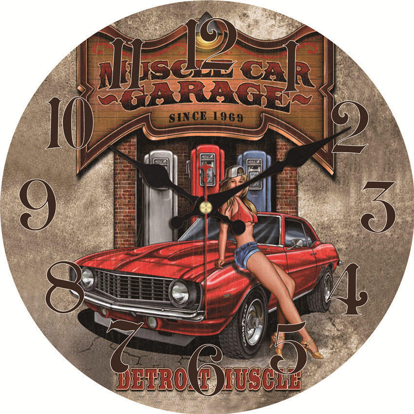 【High-quality】Vintage Hot Gi Design Car Clock Home Decor Office Cafe ...