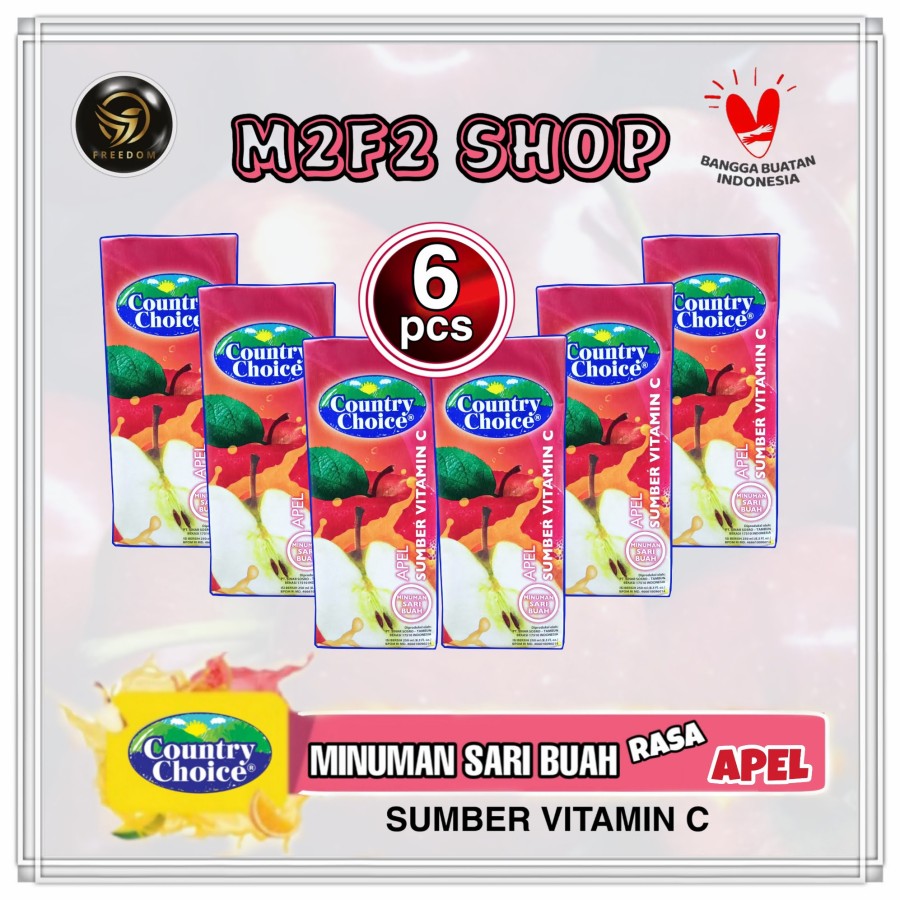 Juice Country Choice Apple | Jus Apel - 250 ml (Kemasan 6 Pcs) | Lazada ...