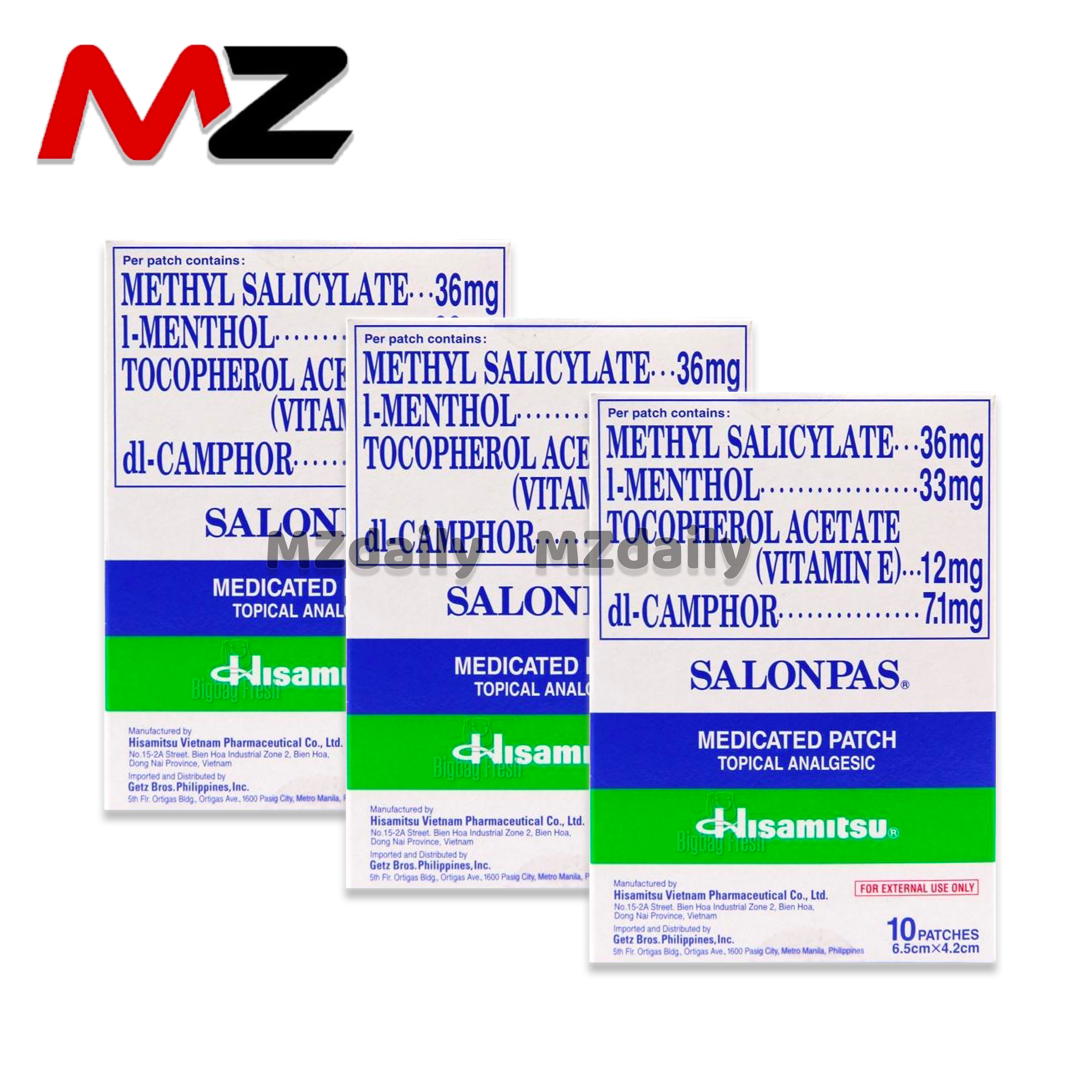 ( SET OF 3 Box ) SALONPAS Medicated Patch (10 Patches) | Lazada PH