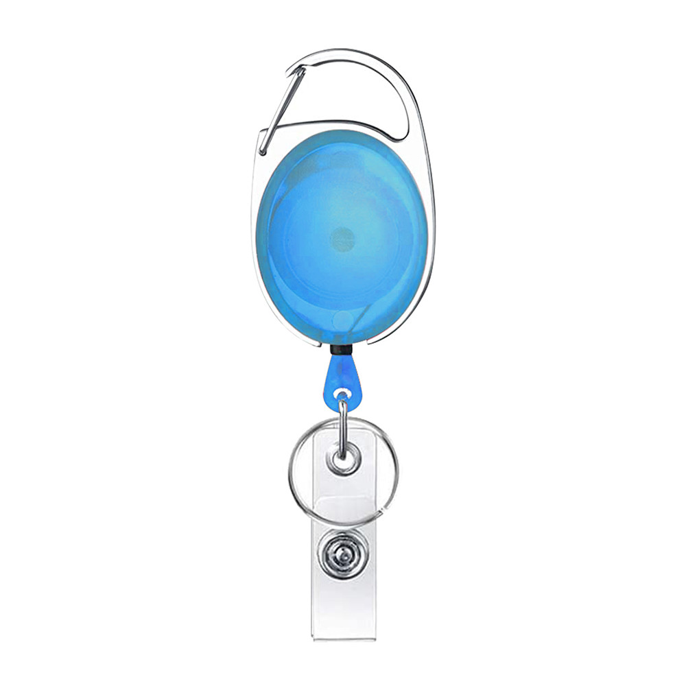 Retractable Pull Badge Reel Plastic Id Lanyard Name Tag Badge Holder ...