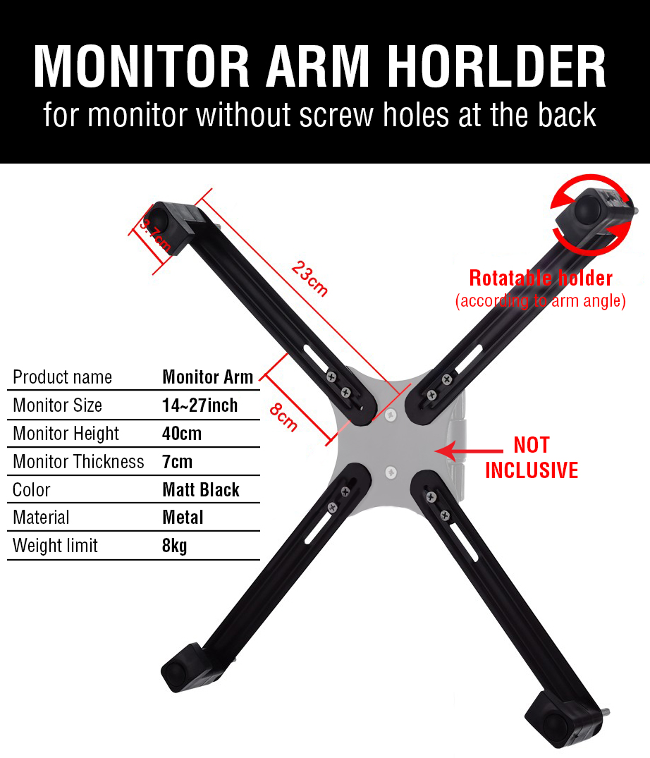 Monitor Table Holder Arm | Space Saving Monitor Stand | Event Monitor ...