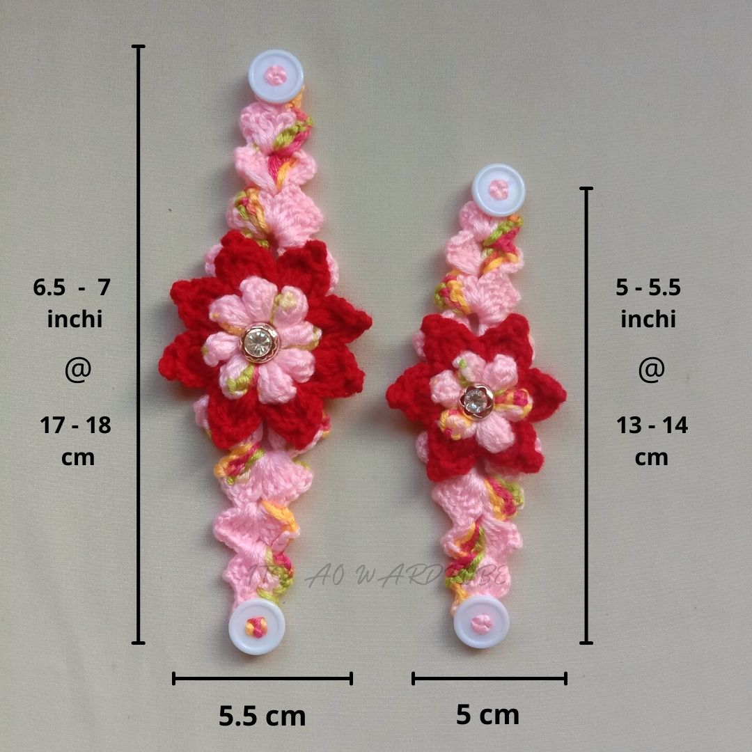 #1 Extender Mask Handmade Kait Corak Bunga Hiasan Kepala Tudung Shawl ...