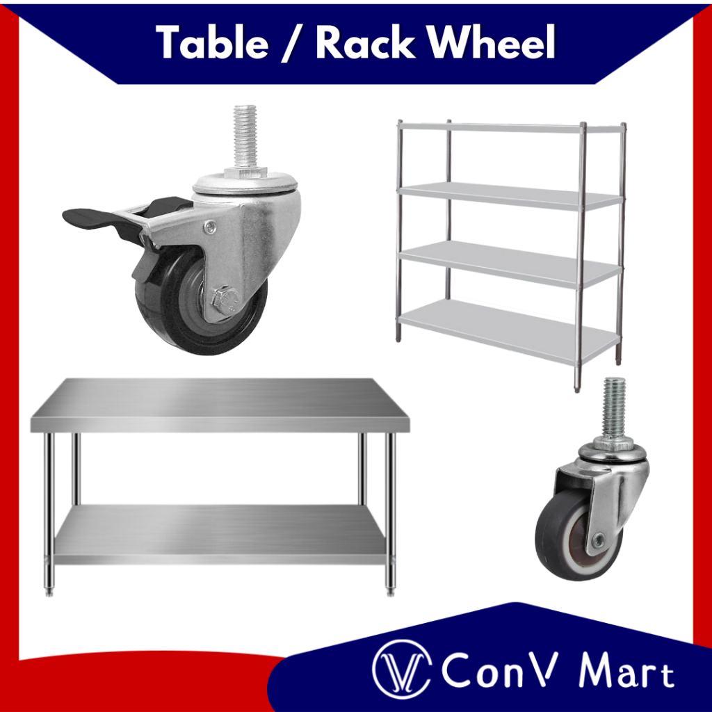 6FT (180cm) 304 Stainless Steel 3 Tier Working Table Meja Dapur Meja ...