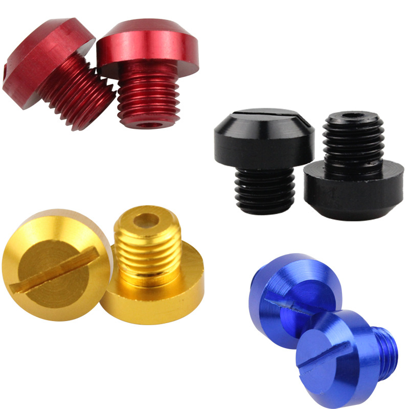 2 Pack Motorcycle CNC Aluminum M10 Mirror Hole Plug Screw Mirror ...