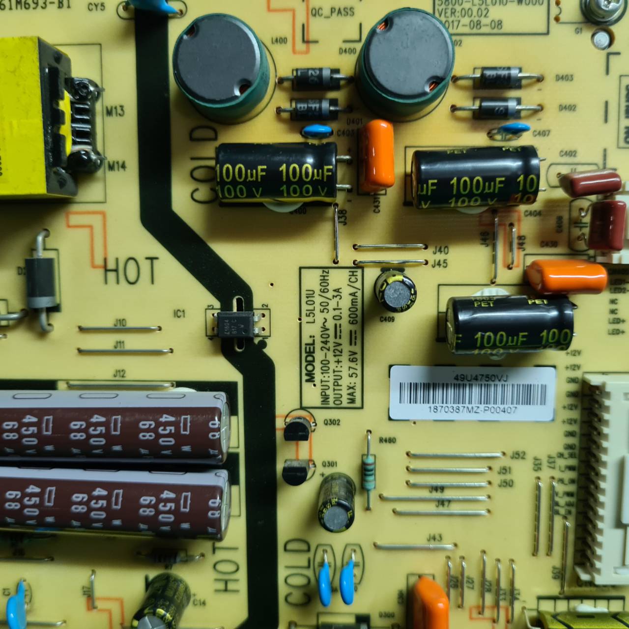 ซัพพลาย โตซิบ้า Power Supply TOSHIBA รุ่น 49U4750VT ,49L3750VT พาร์ท ...