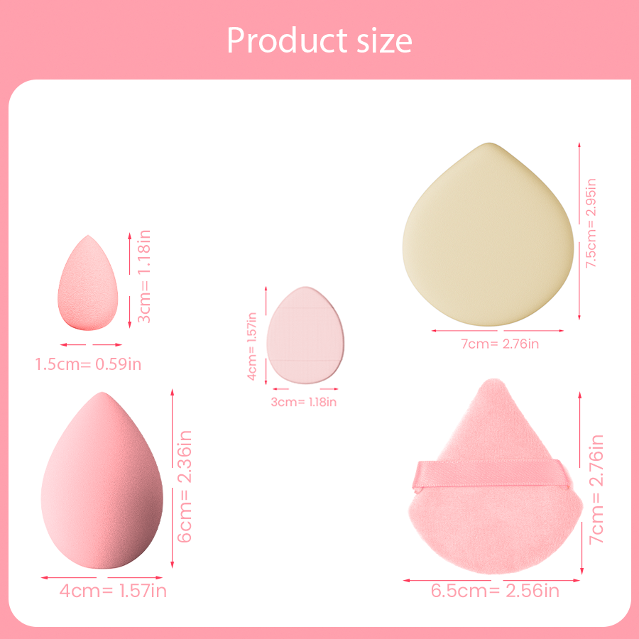 16 Packs Pink Makeup Set Sponge and Makeup Puff Set Cotton Candy Makeup ...