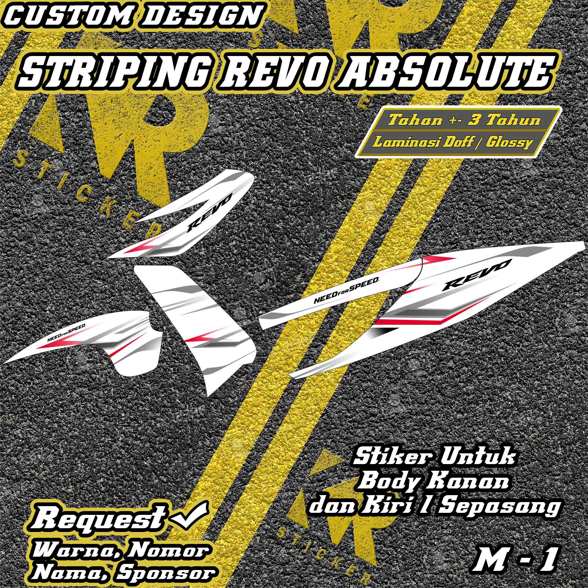 Stiker Striping Revo Absolute | Custom Desain sticker lis variasi revo ...