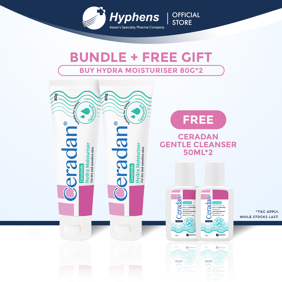 [BUNDLE DEAL] Ceradan Hydra Cream 80g*2 + FREE GIFT | Lazada