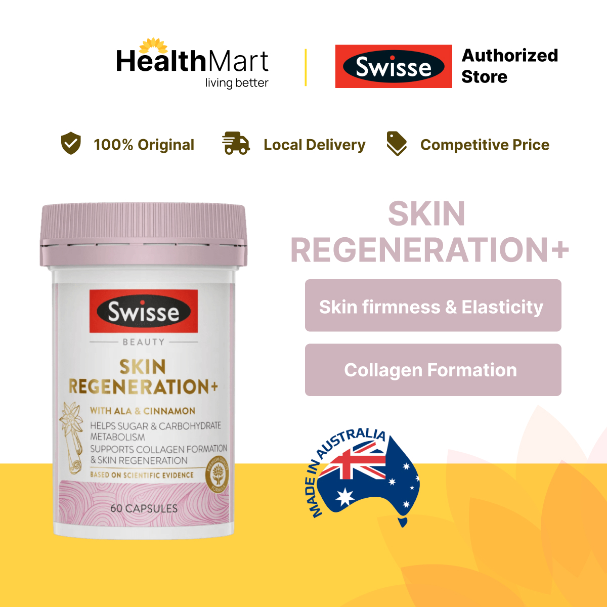 [SG] Swisse Beauty Skin Regeneration+ , 60 Capsules (Collagen Formation ...
