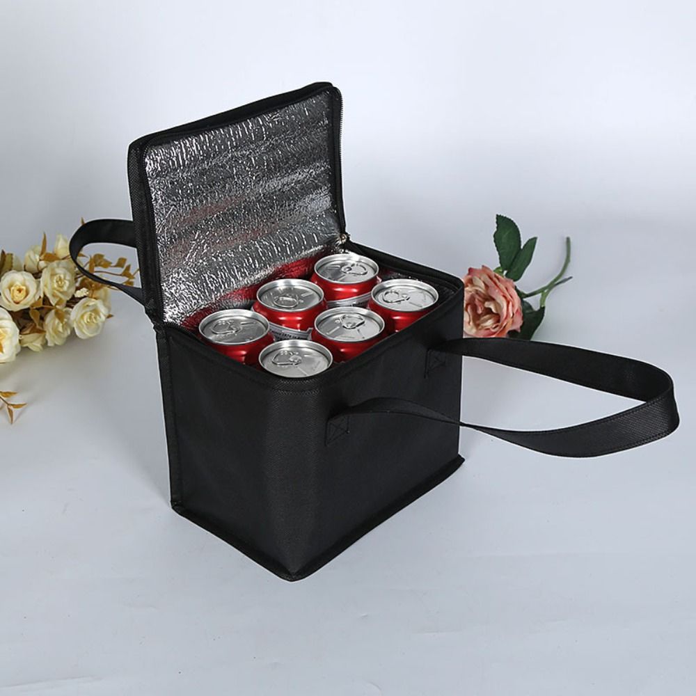 zipper Portable Cooler Bag Folding Insulation Thermal Bag Picnic Ice ...