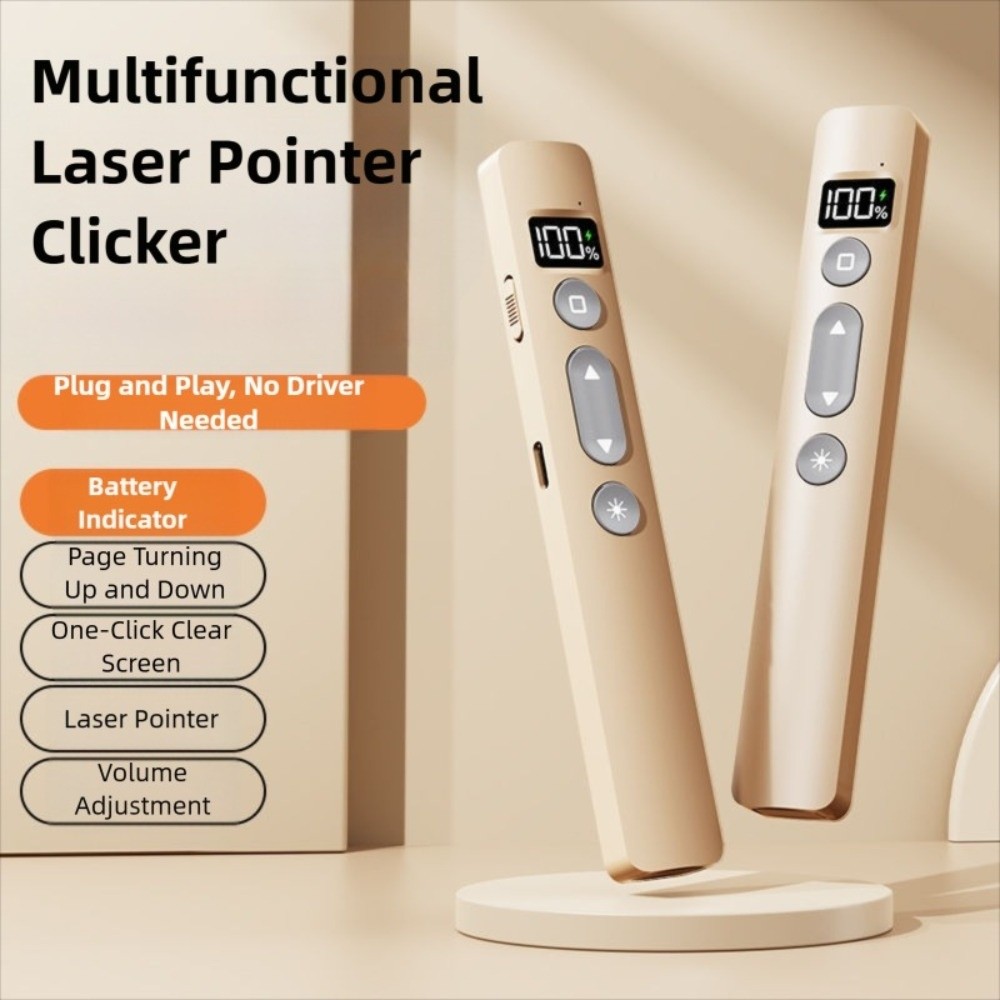 Comfortable Grip 2.4GHz Laser Pointer Clicker Infrared Remote Remote ...