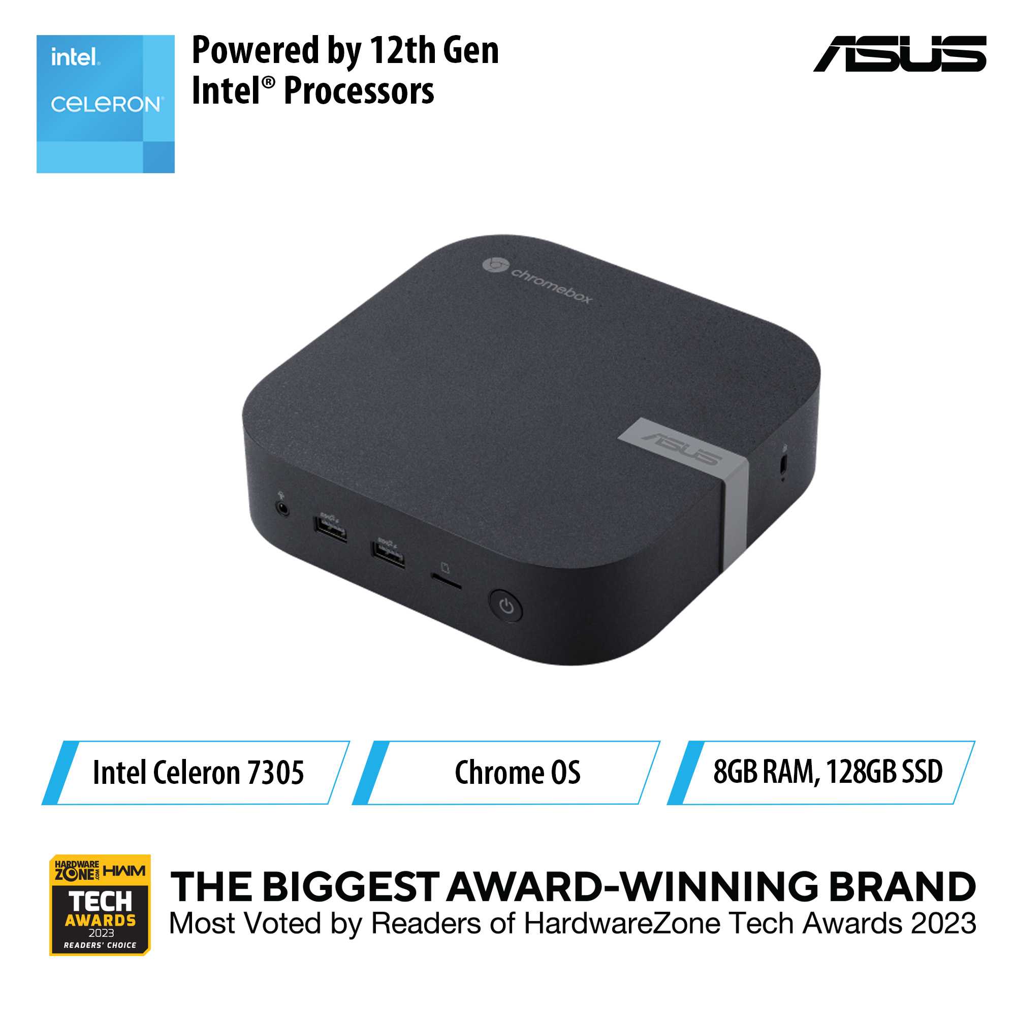 ASUS Chromebox 5 Mini PC - Intel i3-1220P / Intel Celeron 7305 Processor, DDR4 SSD WIFI 6E ...