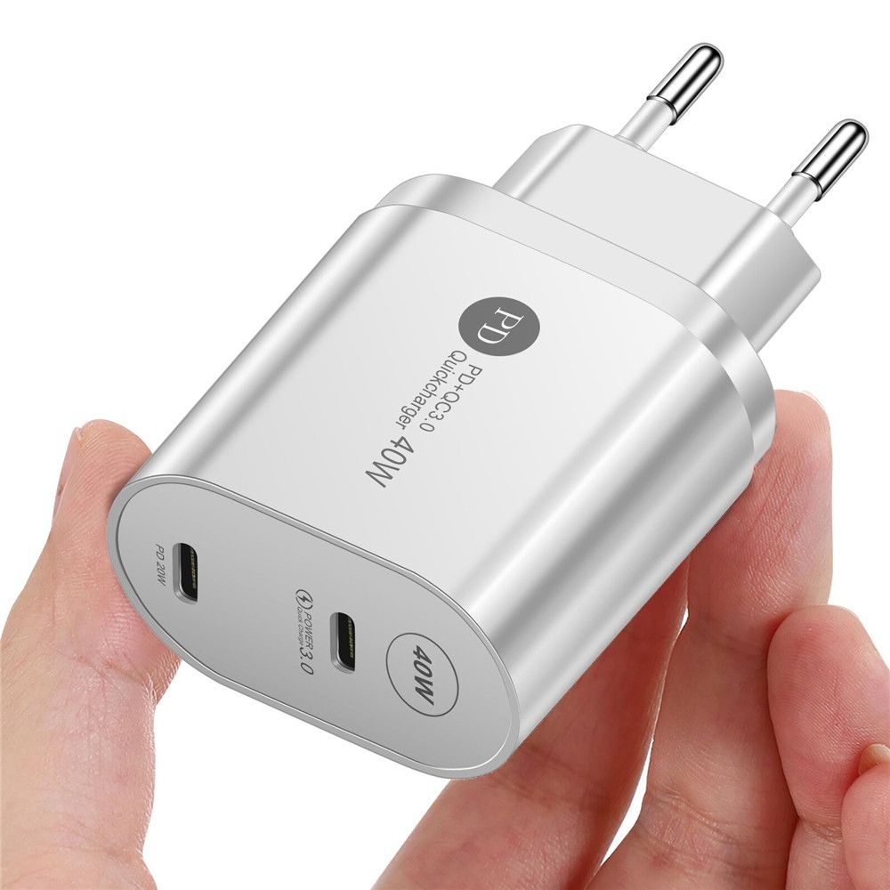 JIANG Travel Portable 40W 2 Ports USB Transformer Power Supply Adapter ...