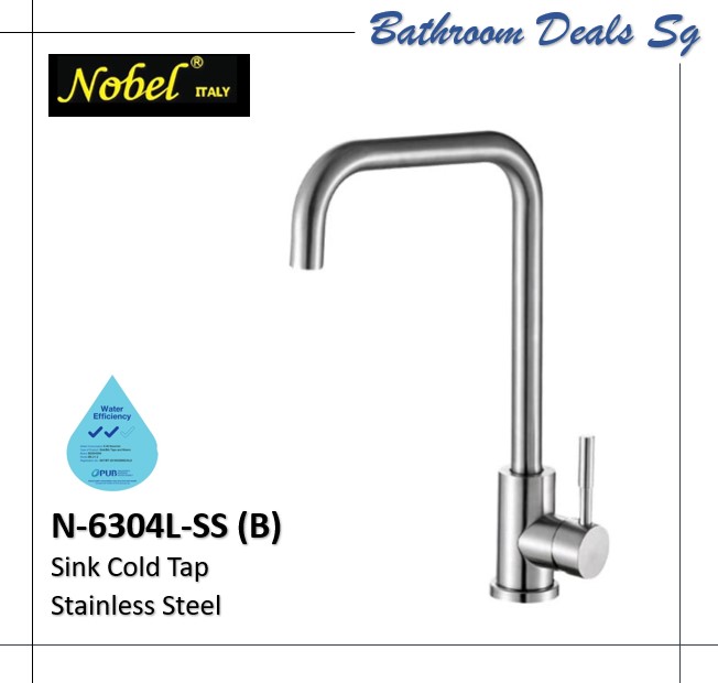 NOBEL Stainless Steel Sink Cold Tap (Brushed Nickel) | Lazada Singapore