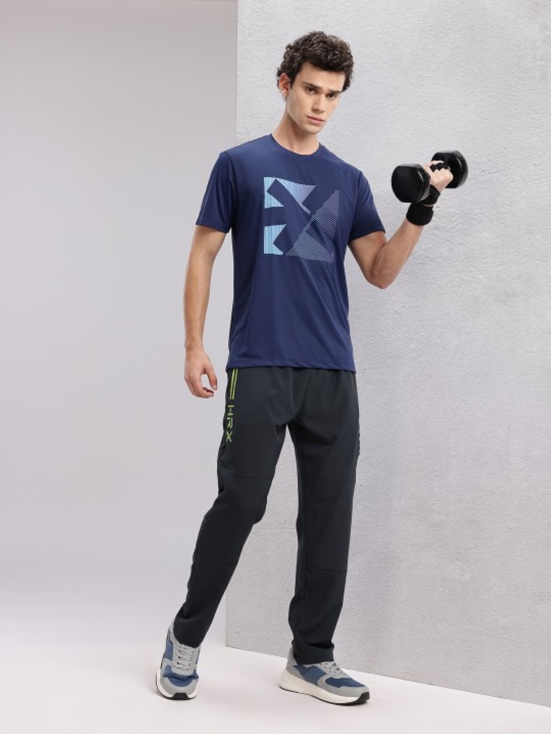 HRX by Hrithik Roshan Brand Logo Printed Rapid-Dry Training T-shirt For ...