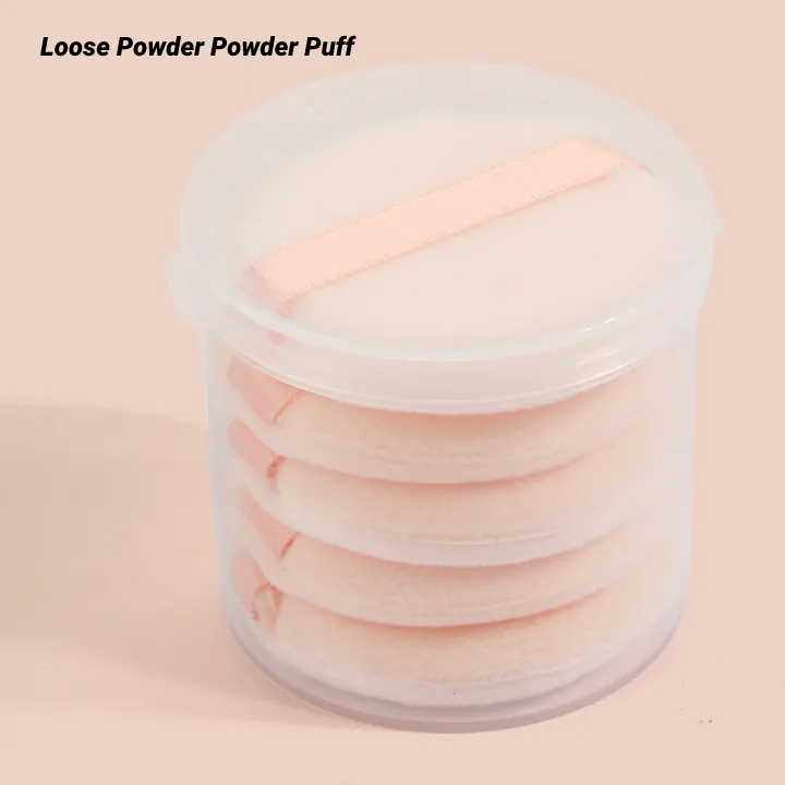 Loose Powder Compact Container with Velvet Powder puff Mirror and ...