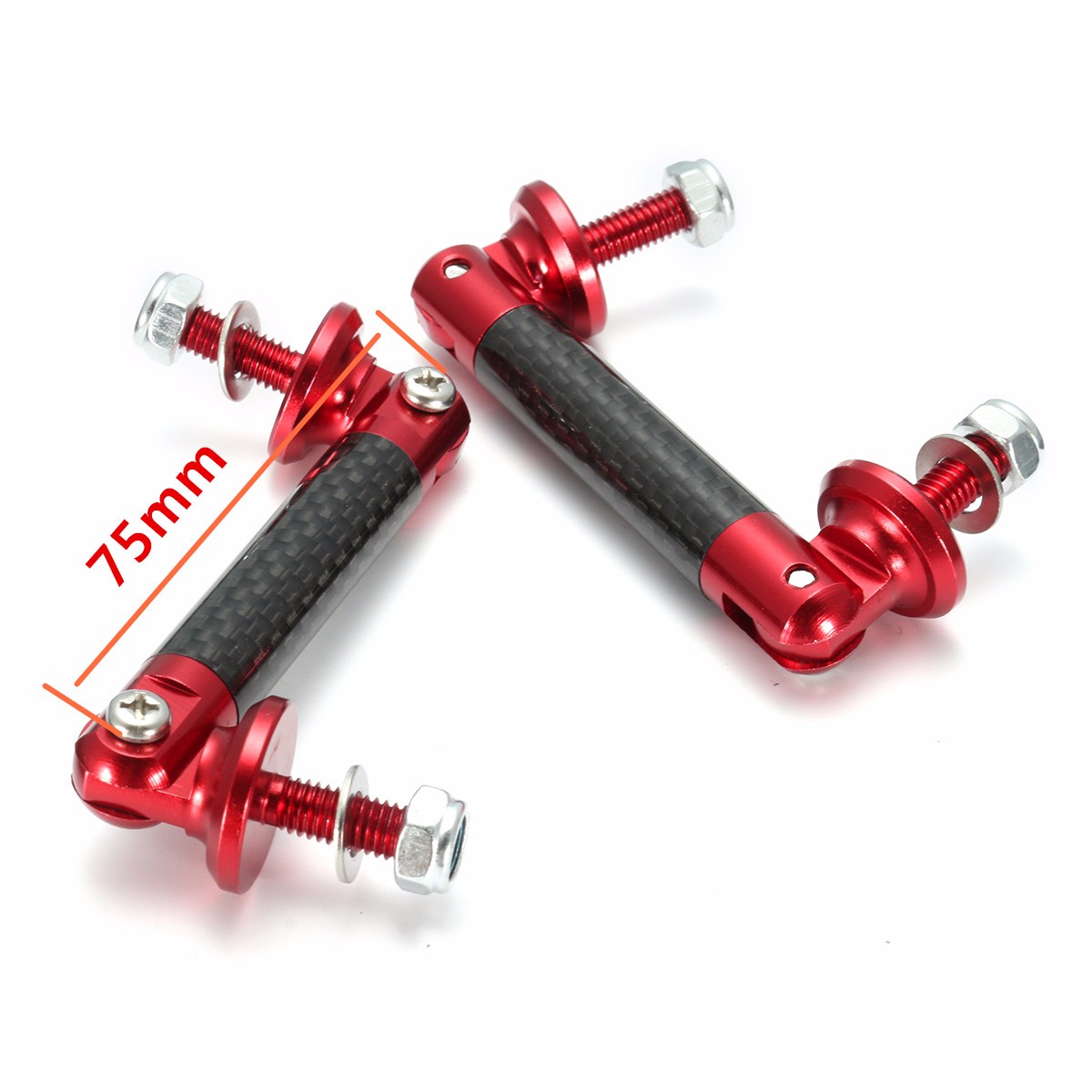 Universal Red Chic Front/Rear Bumper Lip Splitter Strut Brace Rod ...