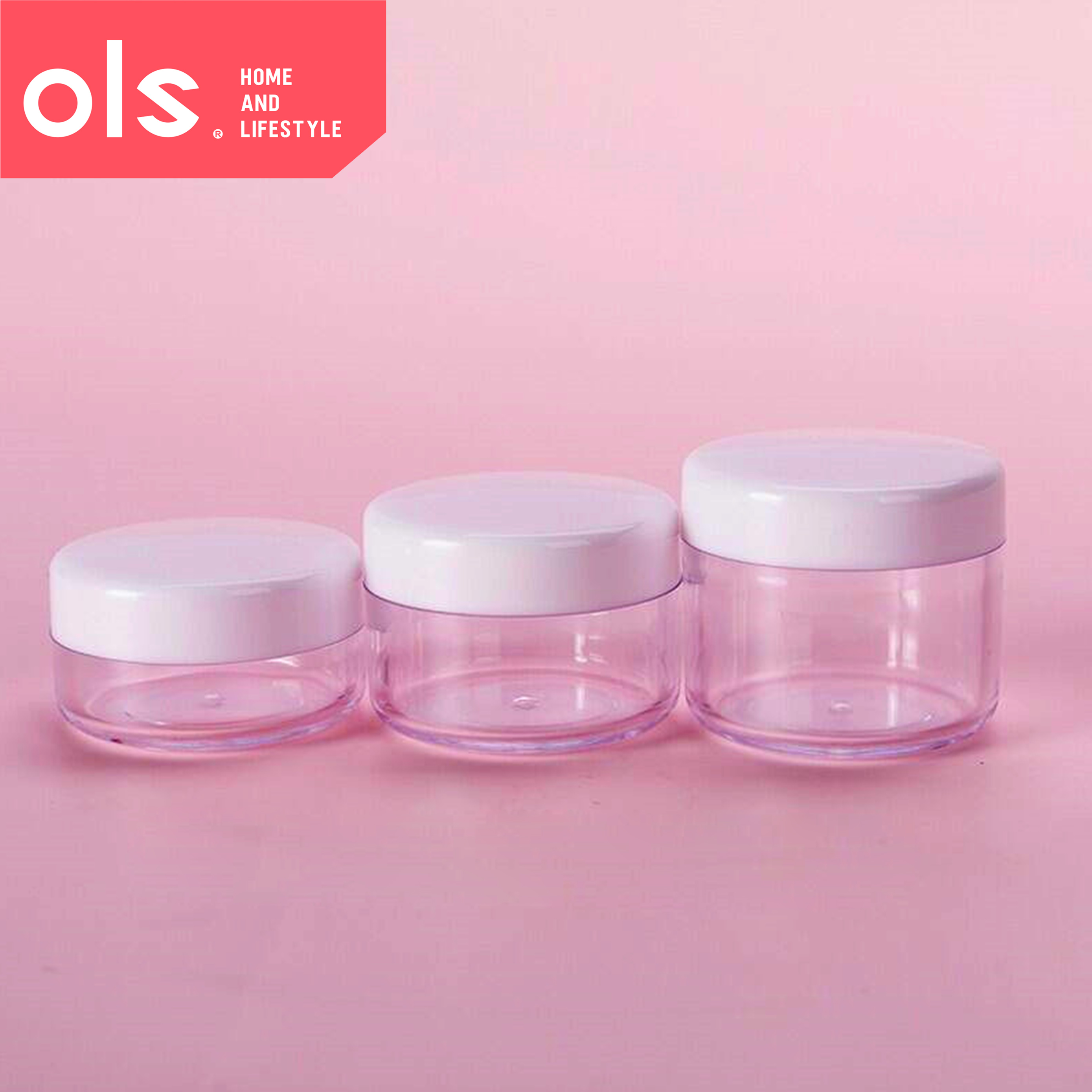 OLS 5g/10g/15g 2pcs Transparent Refillable Cream Cosmetic Balm Round ...
