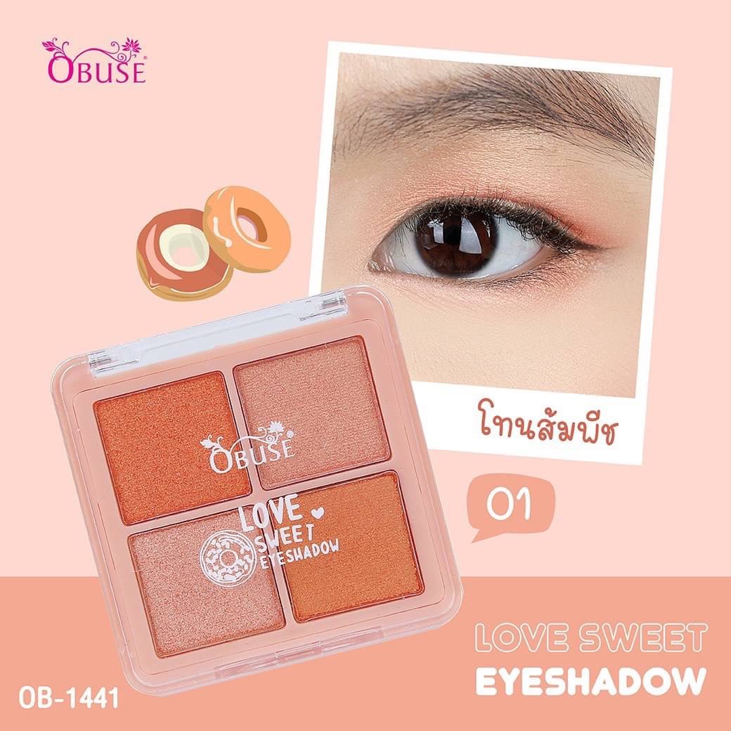 OB1441 OBUSE LOVE SWEET EYESHADOW โอบิวซ์ เลิฟ สวีท อายแชโดว์ พาเลท อาย ...