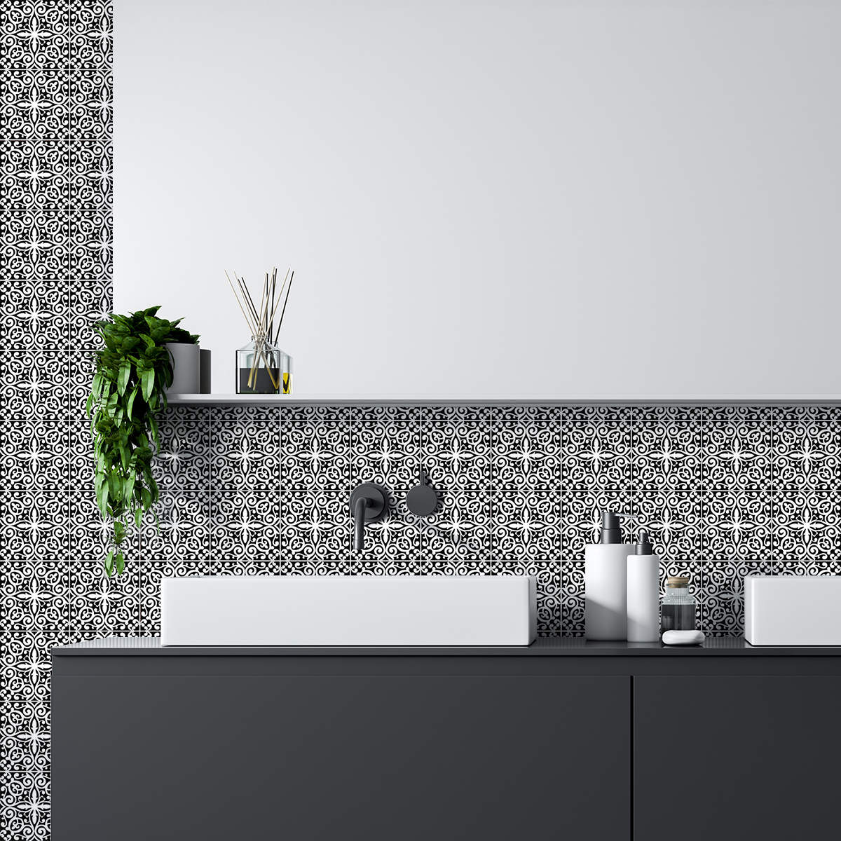 Wall Stickers Cement Tiles Martinia 120cm x 40cm | Daraz.com.np