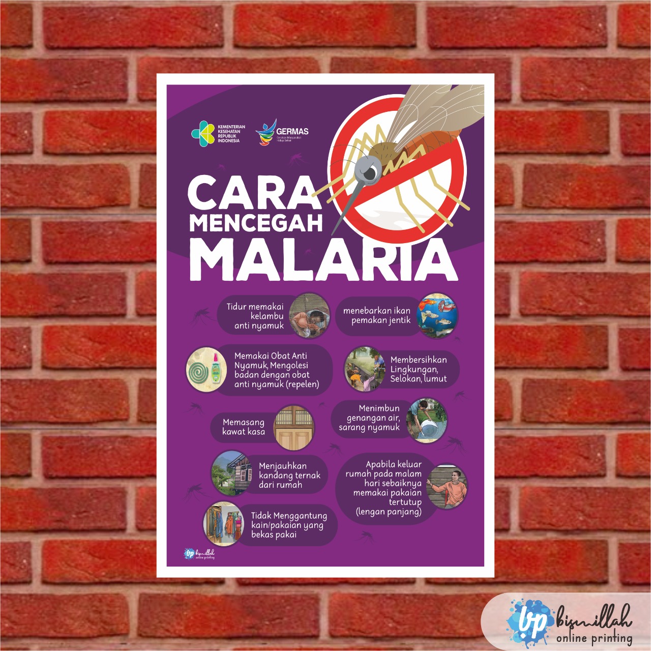 Poster Kesehatan Cara Mencegah Malaria | Lazada Indonesia