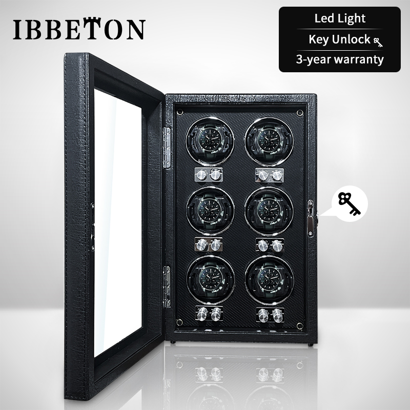 IBBETON Luxury Wood Watch Winder High-End 2 4 6 Slot Automatic Watch ...