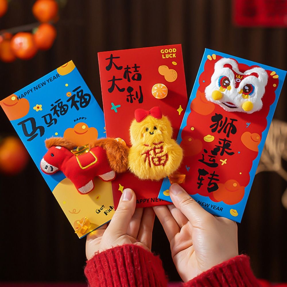 Bag Chinese style Red Envelope Cartoon Best Wishes Hongbao Traditional ...