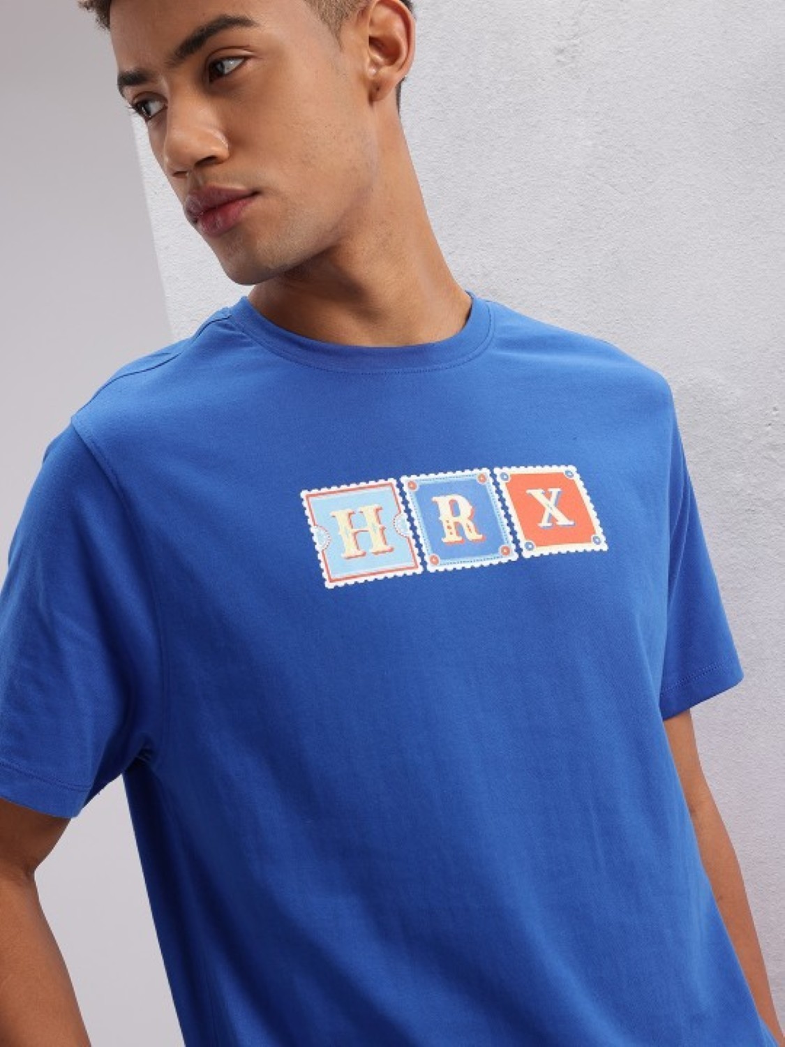 HRX By Hrithik Roshan Brand Logo Printed Lifestyle T-shirt For Men ...