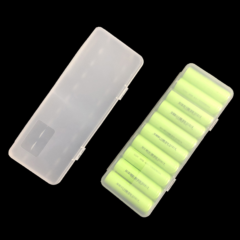 10 Slots Transparent Plastic Battery Storage Box Hard Container Holder ...
