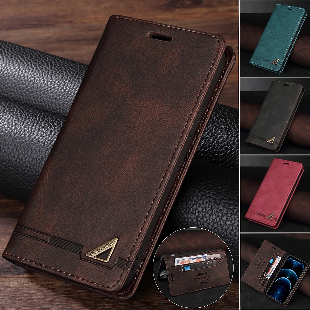 Leather Case For Samsung A14 A34 A54 A13 A33 A53 A23 A04S A52 A72 A73 Anti-thef RFID Flip Cover ...