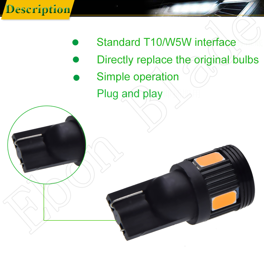 T10 W5w T 10 5w5 194 Smd Car Led Auto Interior Reading Clearance Side ...