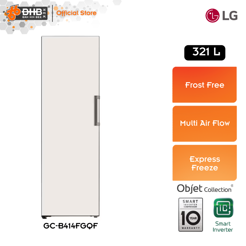 LG Single Door 321L Freezer GC-B414FGQF in Beige Finish - GCB414FGQF | Lazada