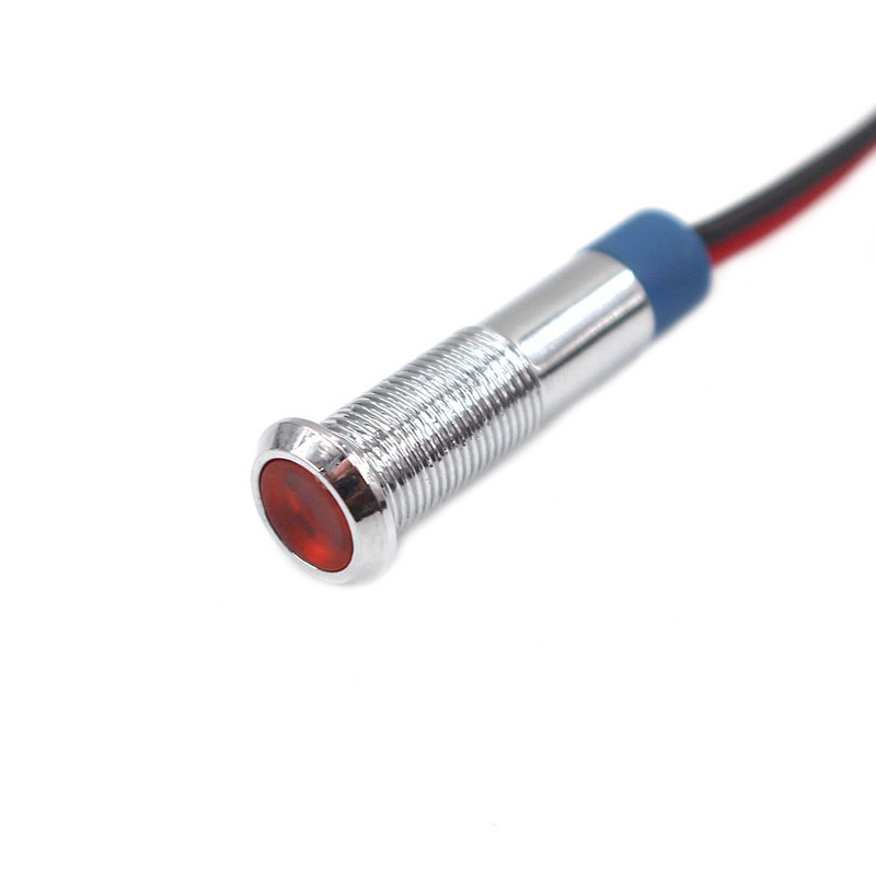 1pc Led Metal Indicator 6mm Waterproof Lamp Lights 12v 24v 220v Volts ...