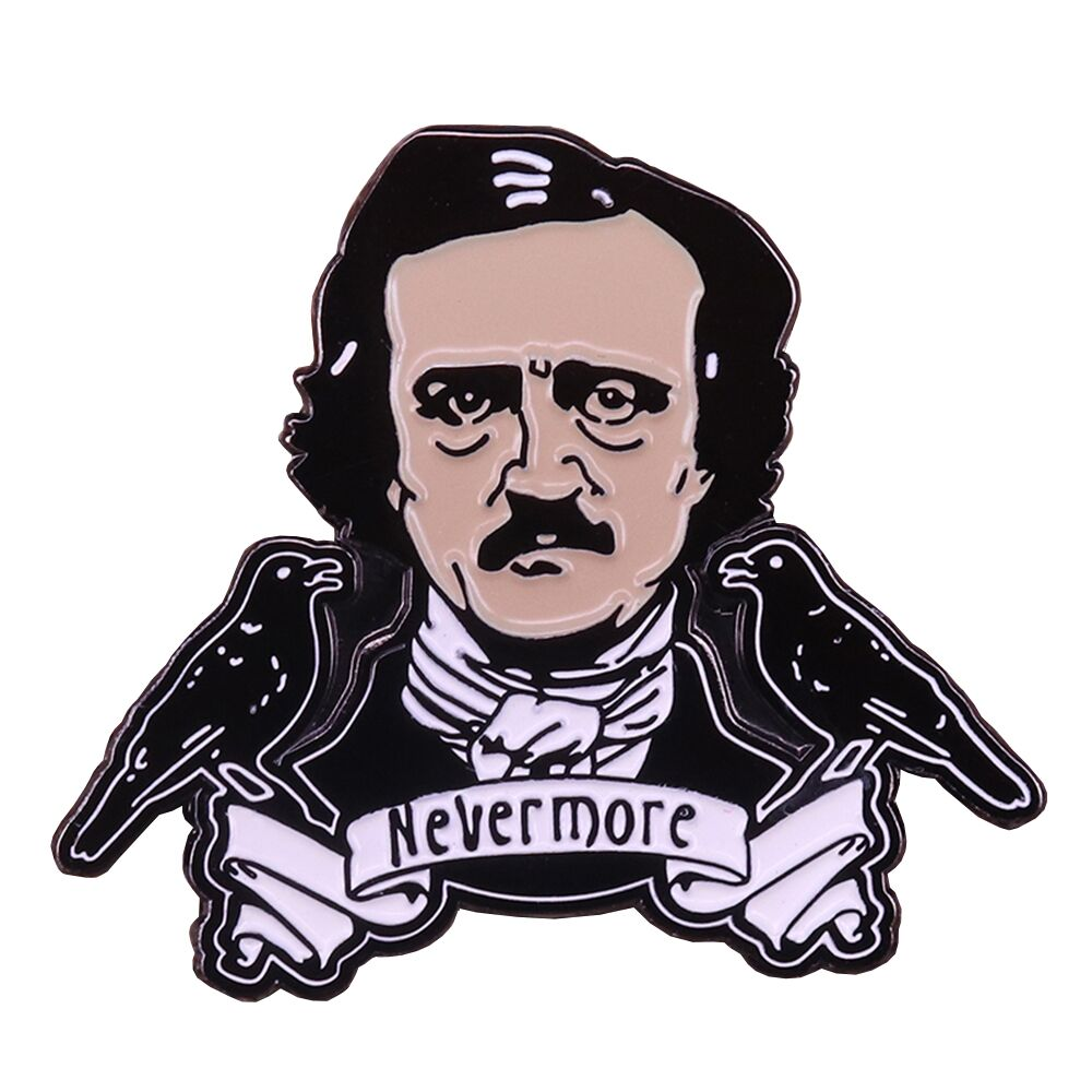 Edgar Allan Poe Lapel Pin Nevermore Raven Badge Gothic | Daraz.com.np
