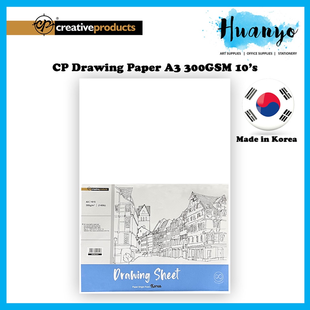 CP Drawing Paper A3 300GSM 10's Acid Free Paper Origin From Korea SCDB-3310 | Lazada