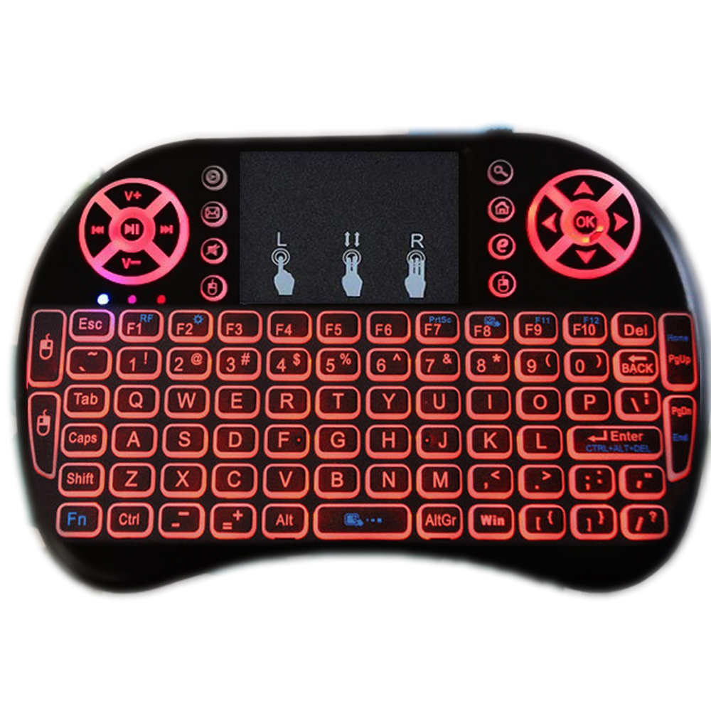 Mini Wireless Keyboard Backlight English French Spanish Portugal Fly ...