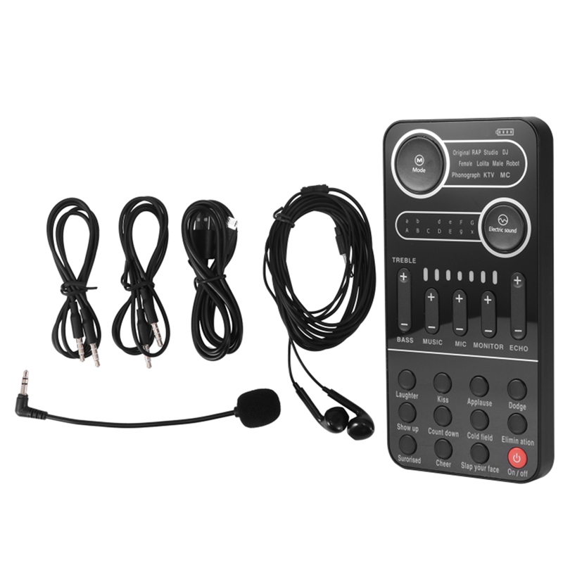 (ETPD) Mini Portable Voice Changer Multiple Audio Effect Live Sound ...